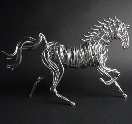 Aluminum Wire Horse - Small — HandCraft House