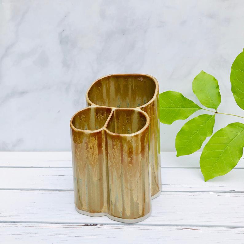 Dual Toothbrush Holder - Gold — HandCraft House